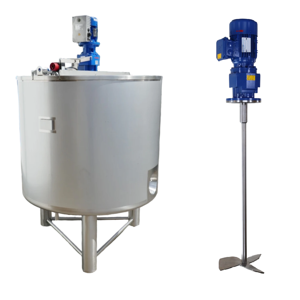 Brand new 650 liter heat-/coolable agitator tank, Aisi 316 (type FOT ...