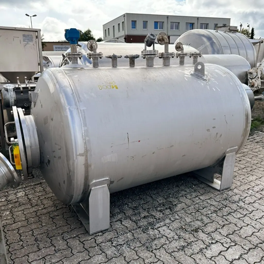 3000 liter horizontal vakuum pressure tank, Aisi316