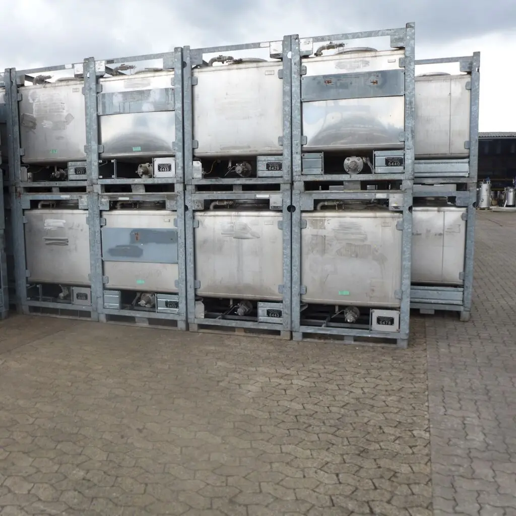 Contenitore IBC da 1000 litri in acciaio inox 304