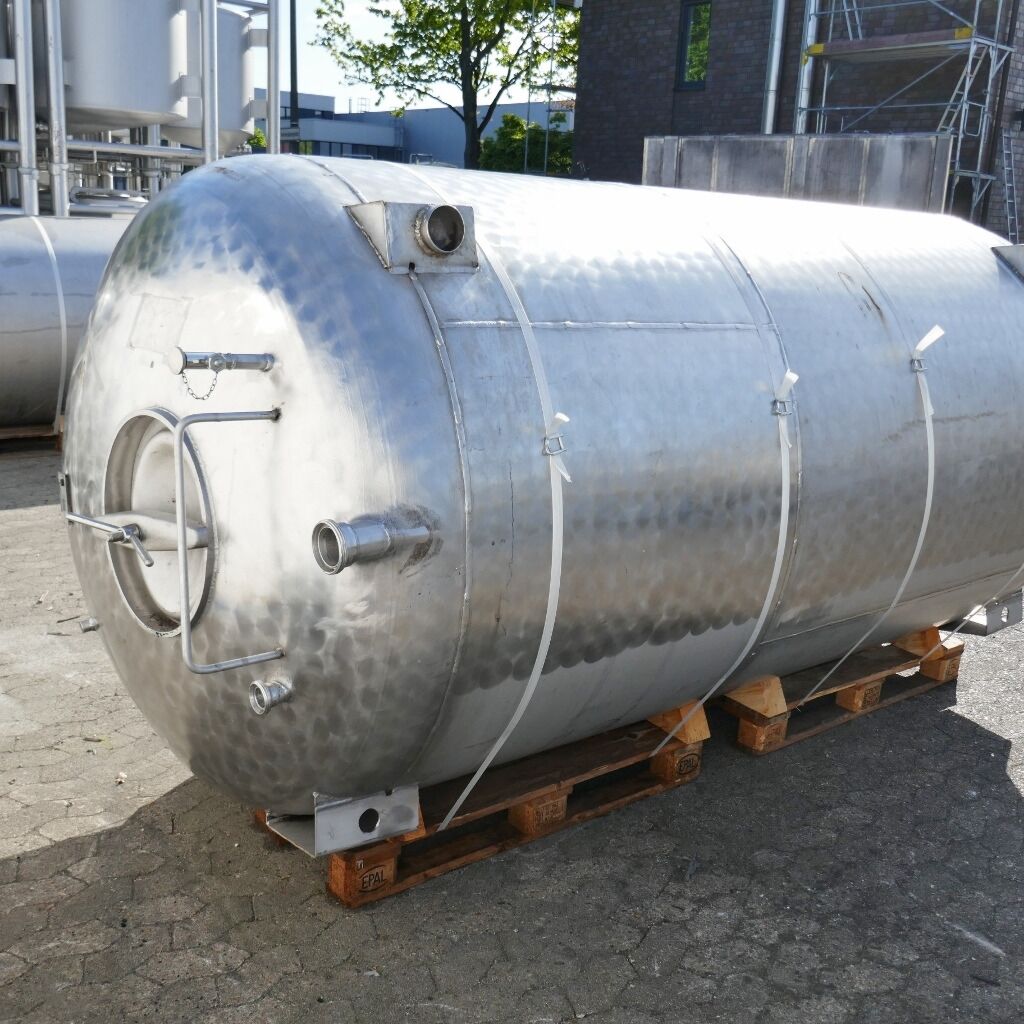 5500 Liter liegende 8 bar Drucktanks aus V2A